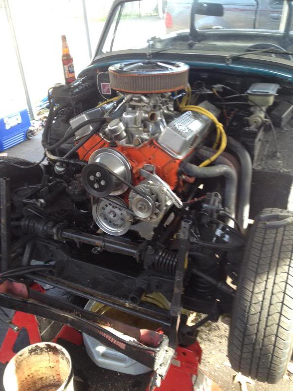 Austin Healey Sprite with a LS6 V8 – Engine Swap Depot