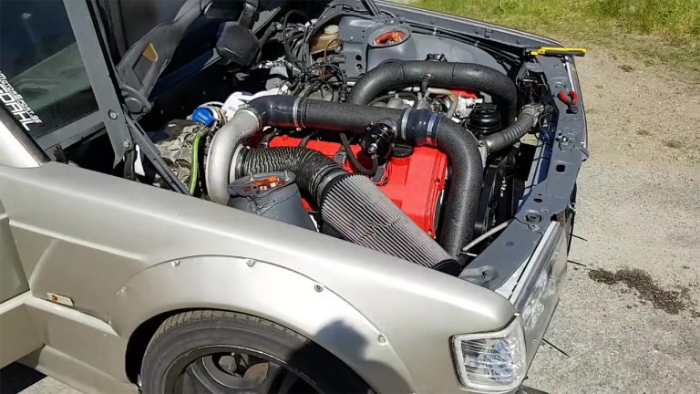 Mercedes 190E with a Turbo M119 V8 - engineswapdepot.com